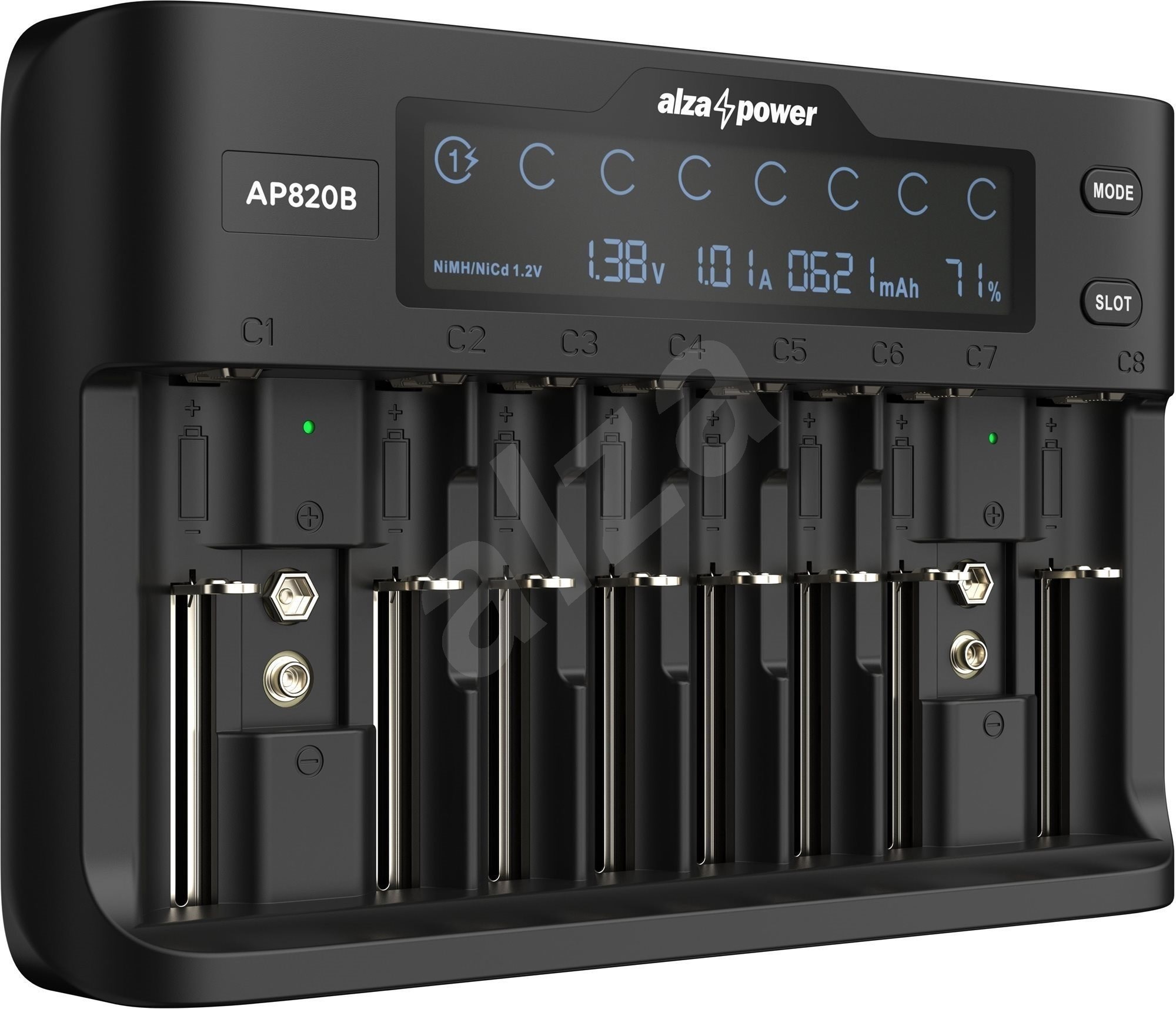 AlzaPower Battery Charger AP820B + Rechargeable HR03 (AAA) 1000 mAh 4 ...