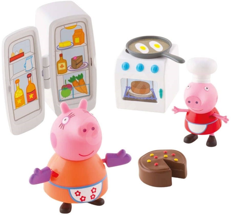 Peppa Pig - Peppa Pig's Kitchen - Küchen-Set + 2 Figuren - Figuren ...