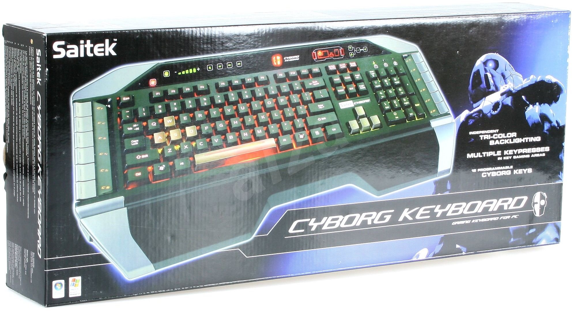 Mad Catz Cyborg V.7 Keyboard Schwarz-Grau ENG - Gaming-Tastatur | Alza.de